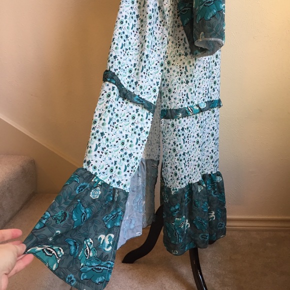 Dresses | Hippy Funky Rufflle Floral Dress Tunic Fes | Poshmark